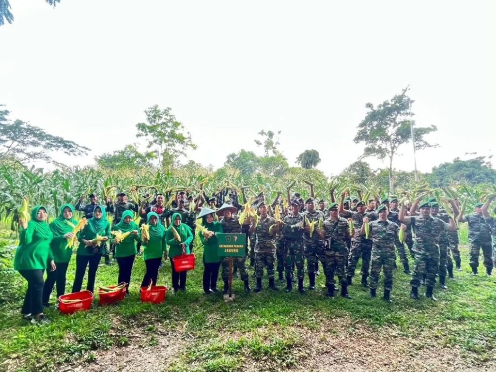 Program Ketahanan Pangan Dalam Satuan, Brigif 20/IJK Ostrad Gelar Panen ...